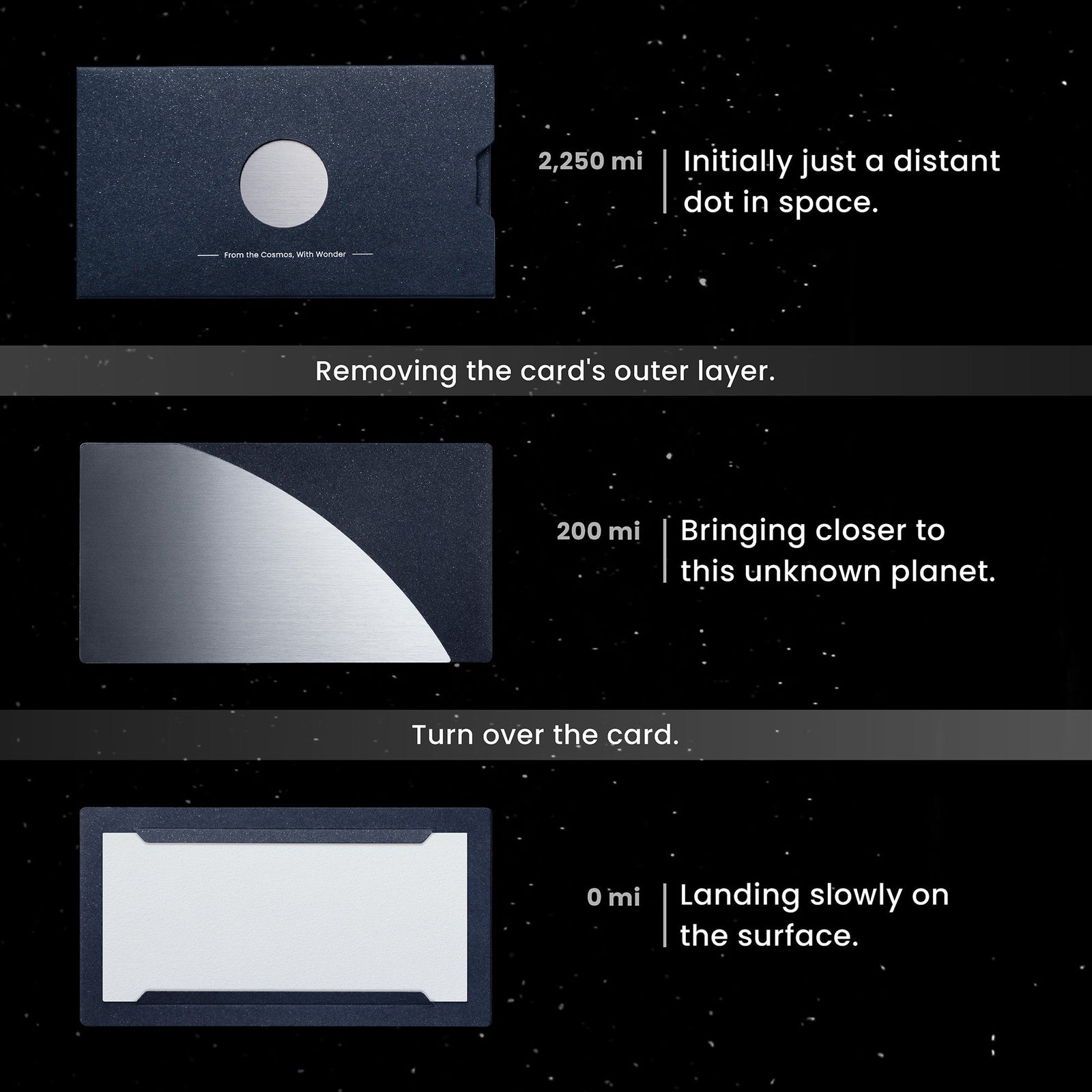 Unique Greeting Card - Metal Astral Card by novium