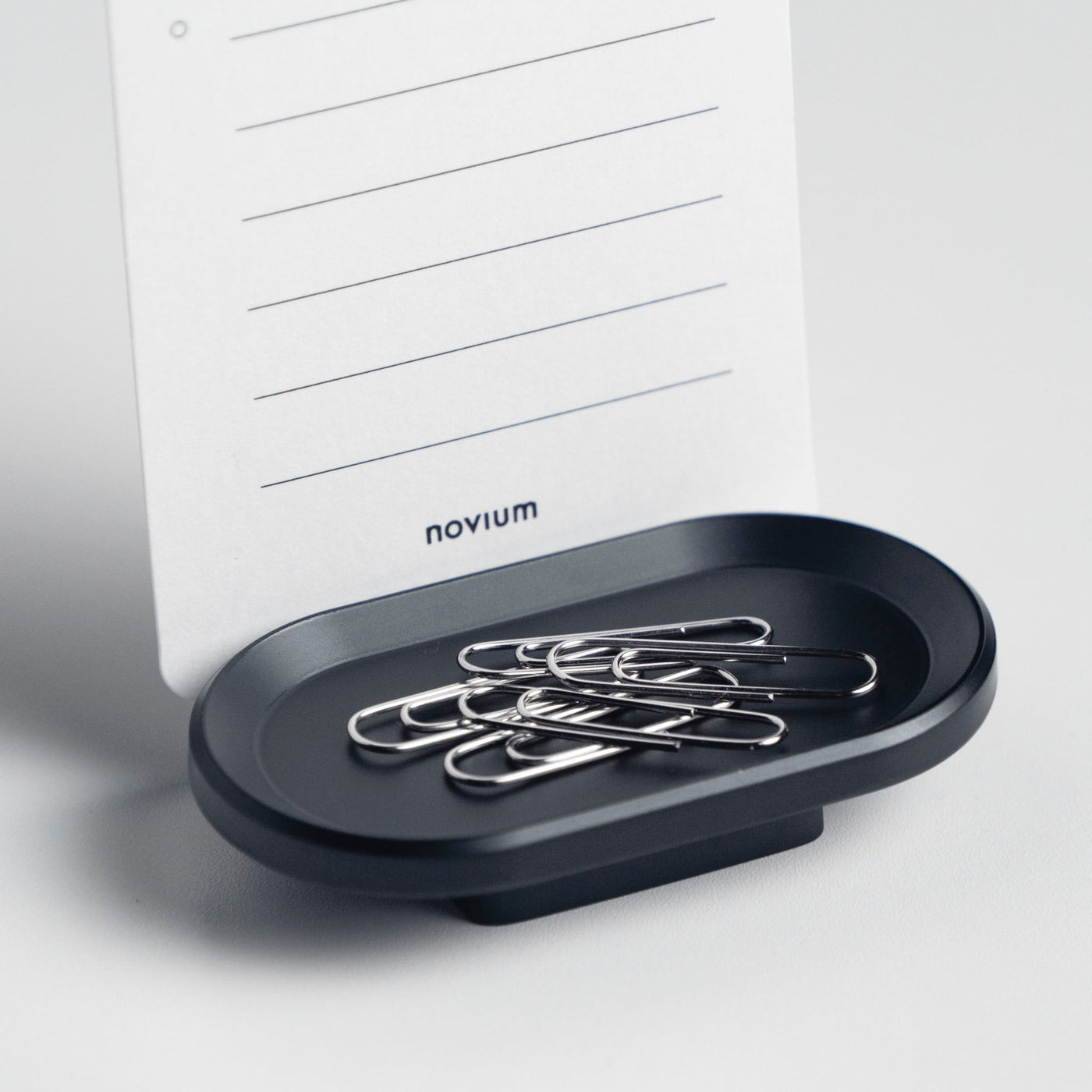 Desk Card Holder - Business Card & Paper Clip Holder